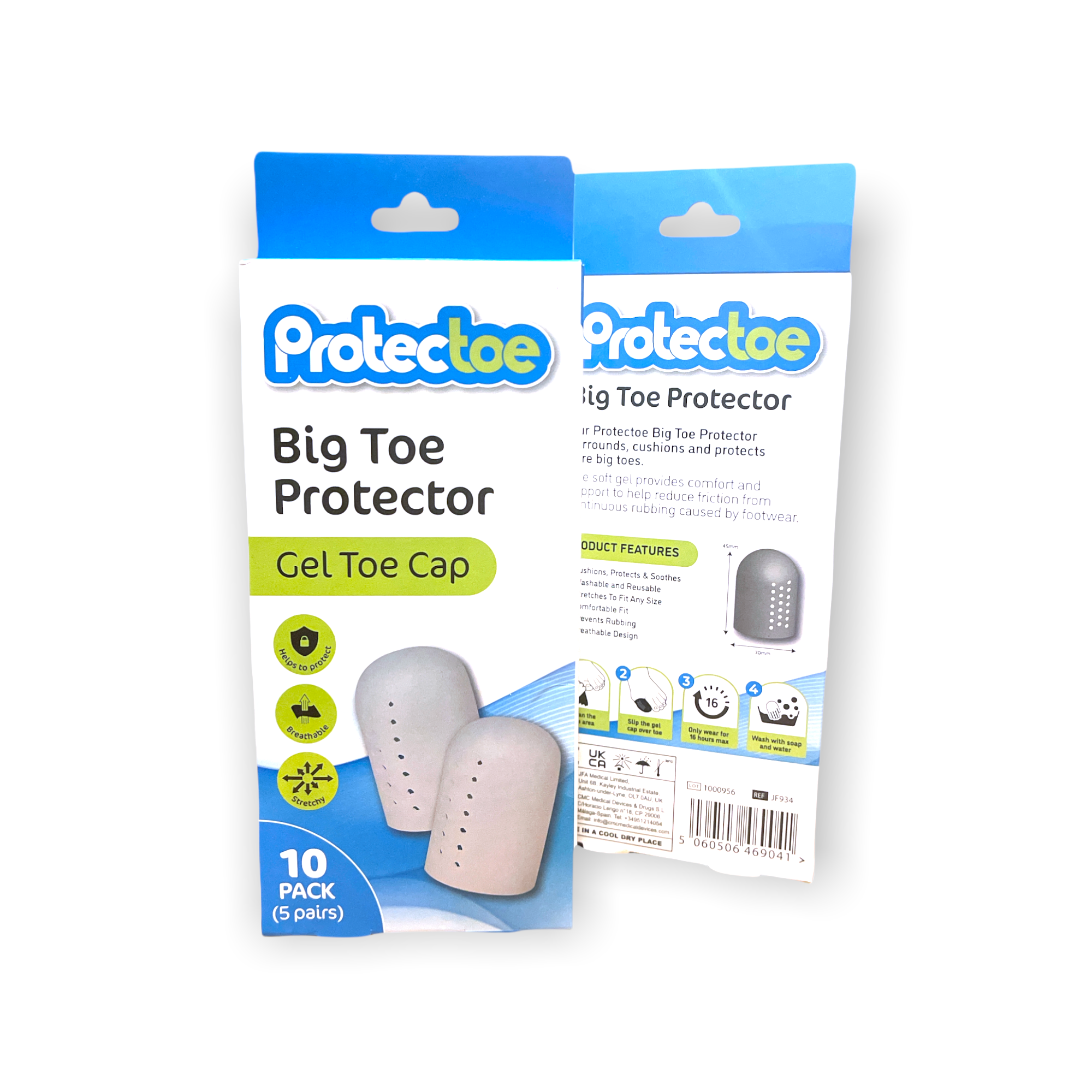 Protectoe Big Toe Protector – Gel Toe Cap – 10 Pack – Apex Hygiene